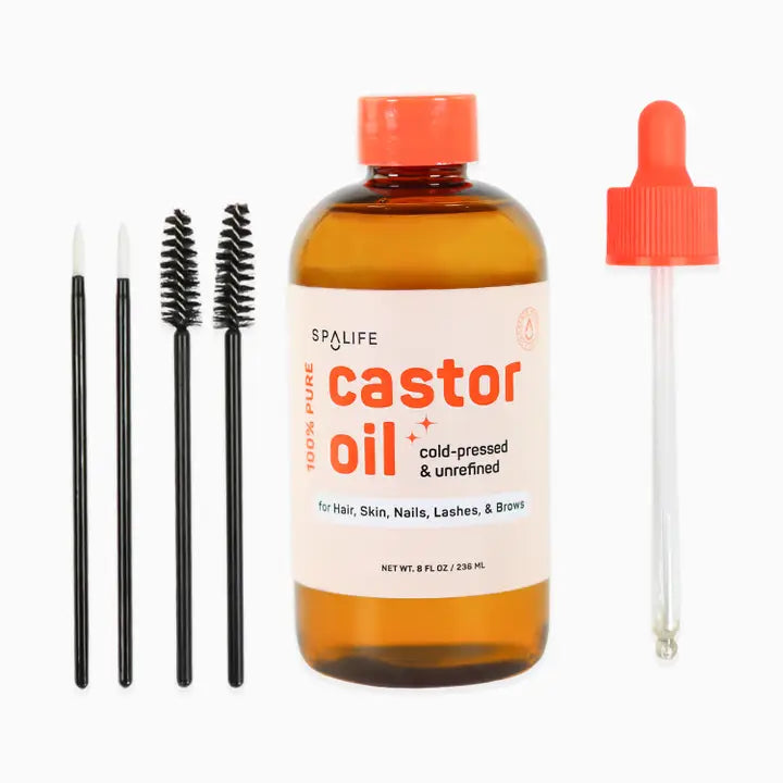 Spa Life - Castor Oil 100% Pure - For Hair, Nails, Skin, Brows, & Lash ...